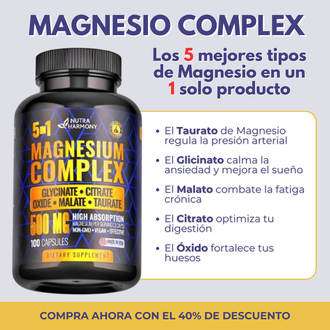MAGNESIUM COMPLEX 5 EN 1: EL MAGNESIO MAS COMPLETO DE TODO EL MERCADO ...